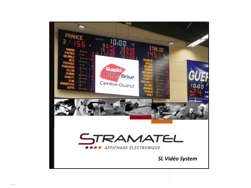 Tableau d'affichage de score pour stade, panneau score - Stramatel
